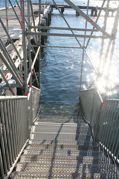 Scaffold Stair Over Water | Suspended Scaffold Stair Above Water ...
